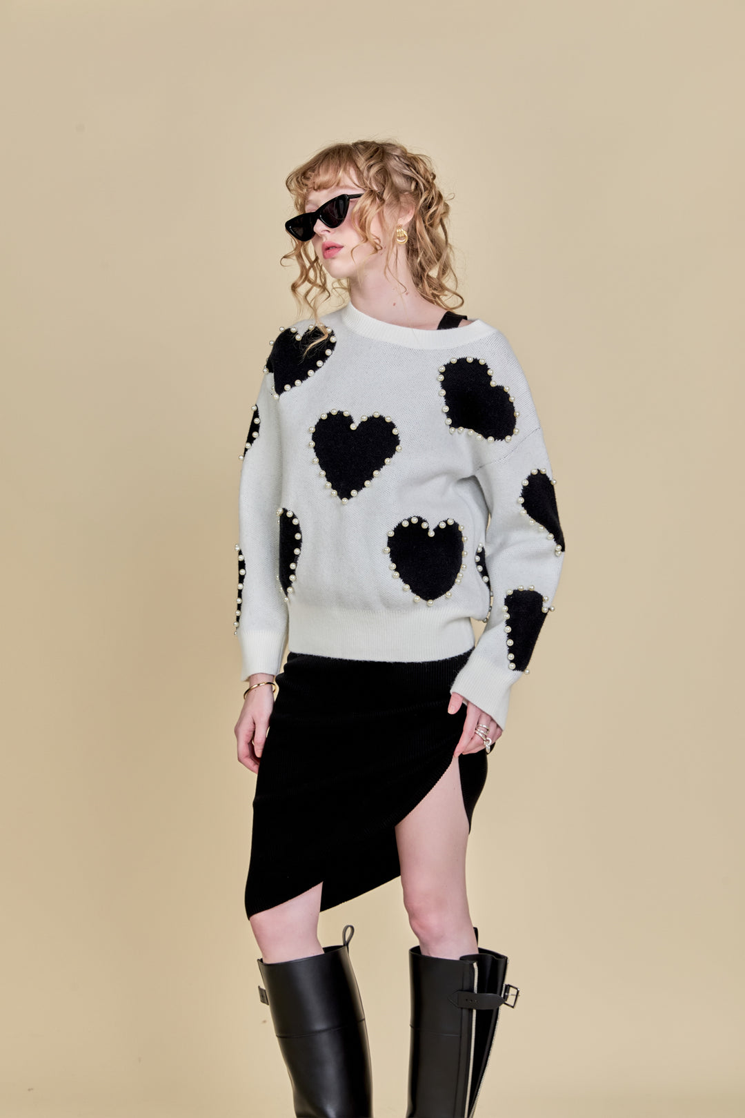 Long-Sleeve Heart Sweater – English Factory