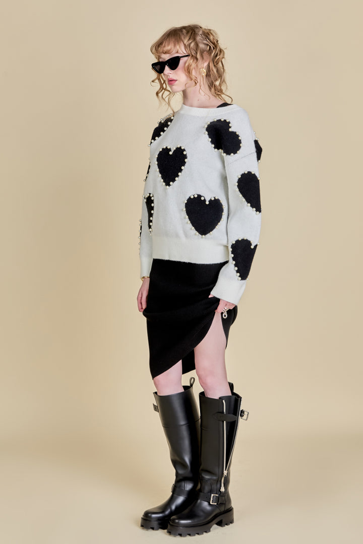 Long-Sleeve Heart Sweater – English Factory