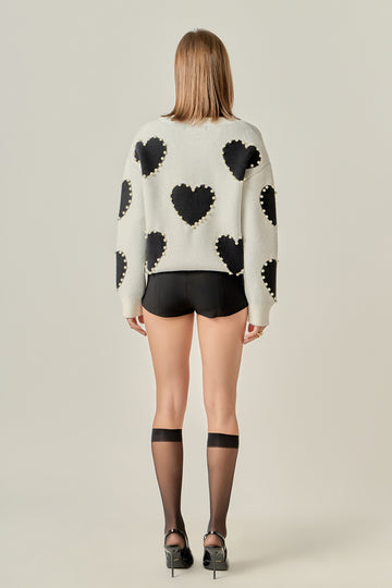 Long-Sleeve Heart Sweater – English Factory