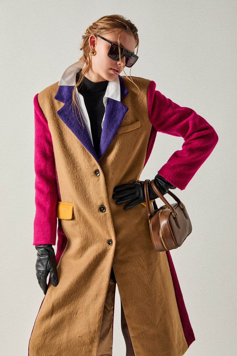 Premium Oversize Color block Coat – English Factory