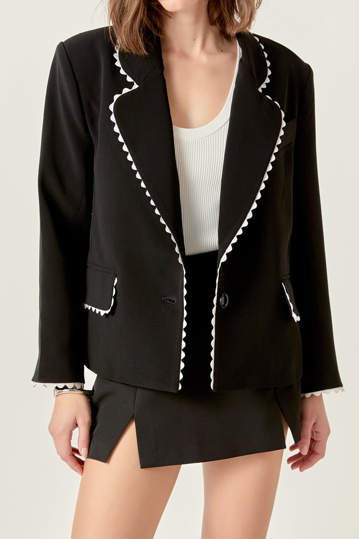Rickrack Edge Blazer – English Factory