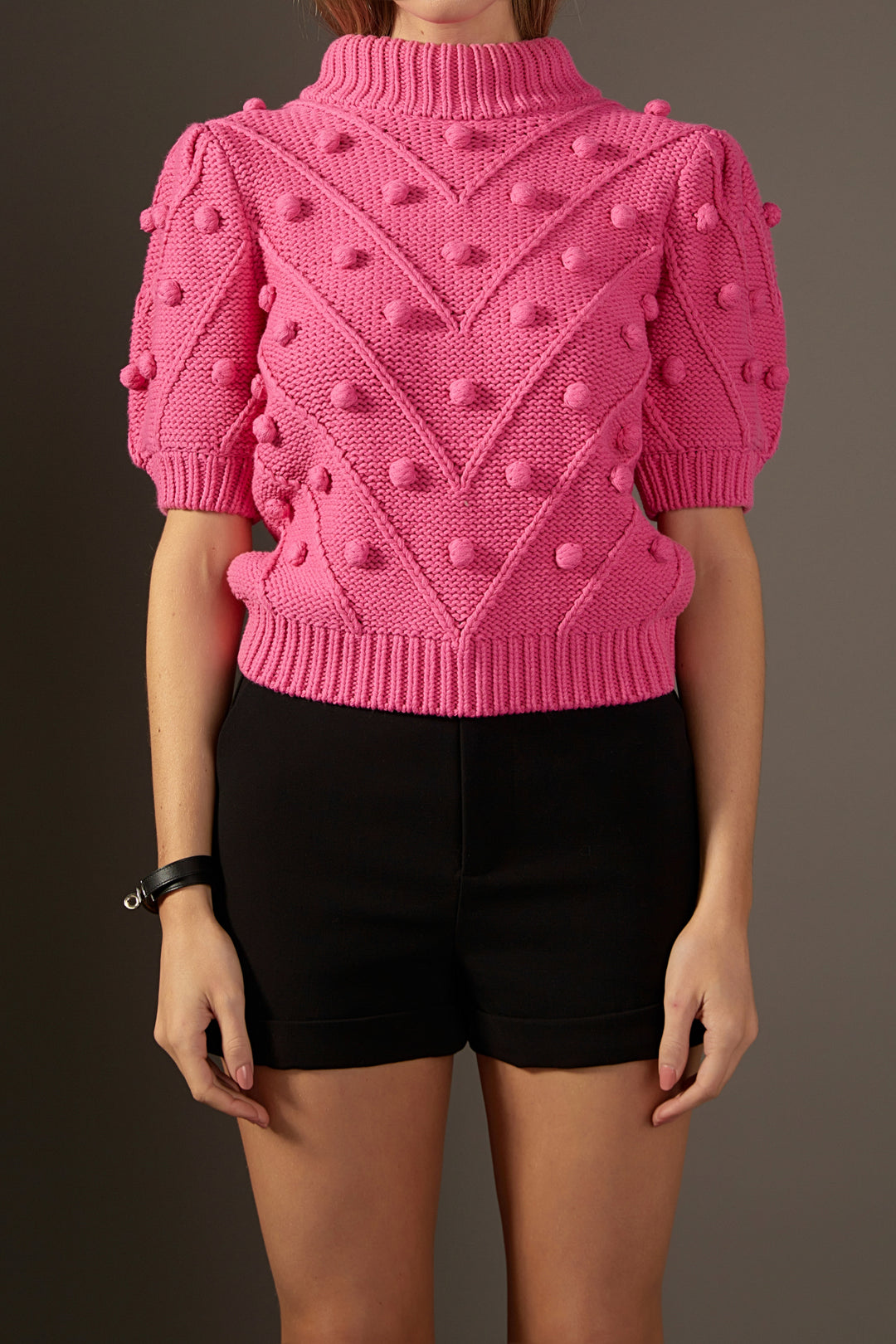 Pom Pom Puff Sleeve Sweater – English Factory