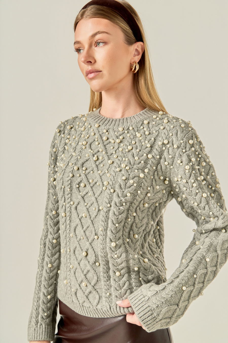 Pearl Cable Sweater – English Factory