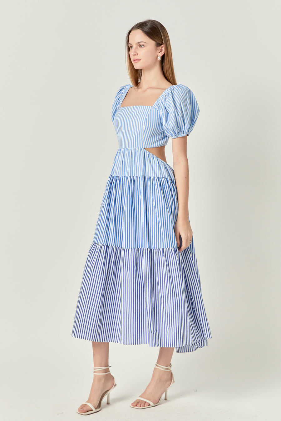 Stripe Color Block Midi Dress – English Factory