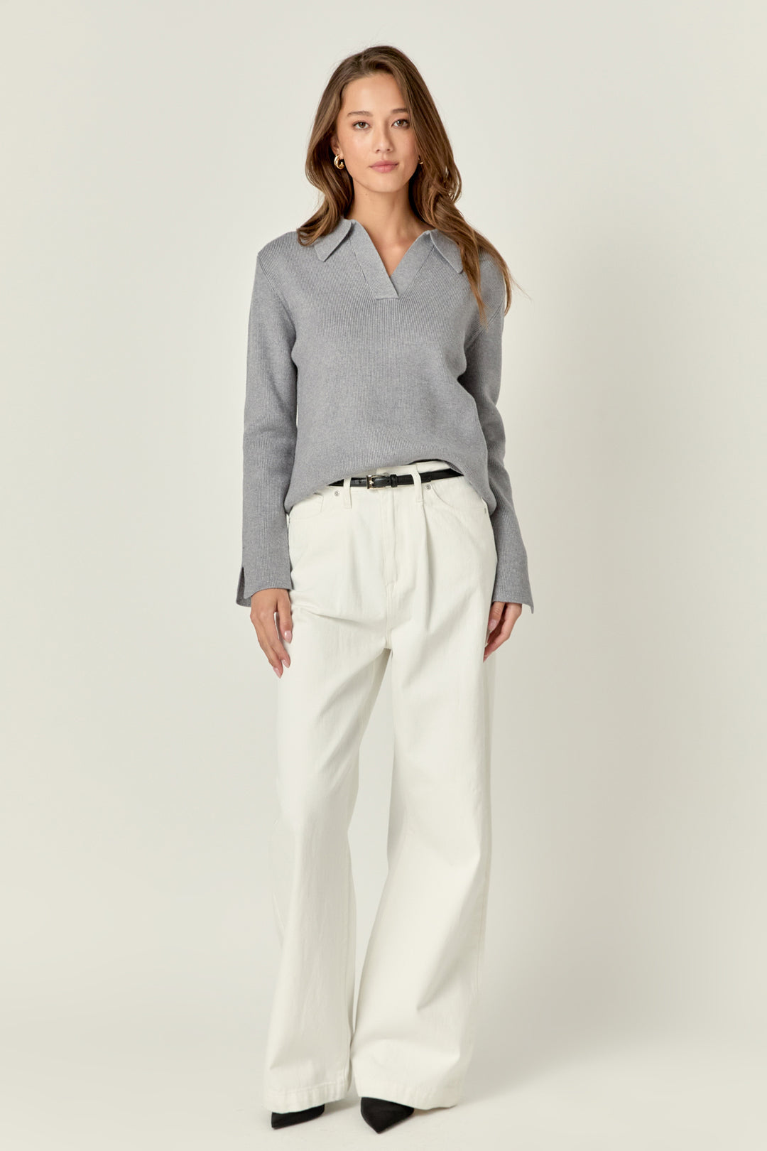 Collared Knit Sweater – English Factory