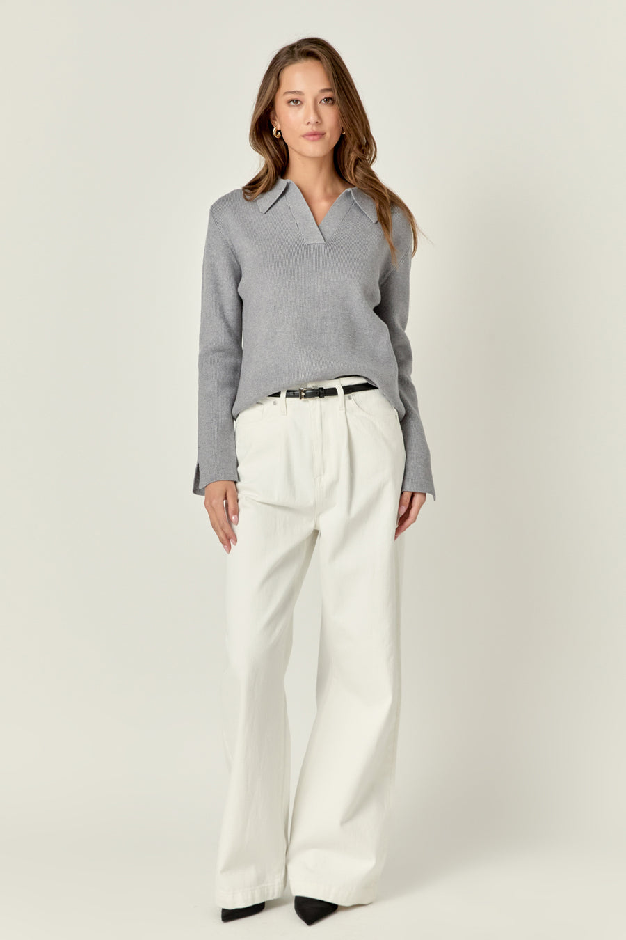 Collared Knit Sweater – English Factory